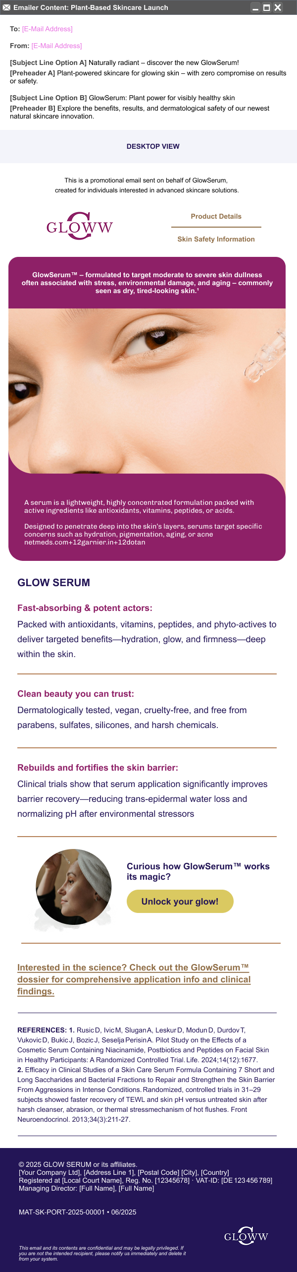UX/UI Case Study: Design for Skincare Product Launch Newsletter | by ...