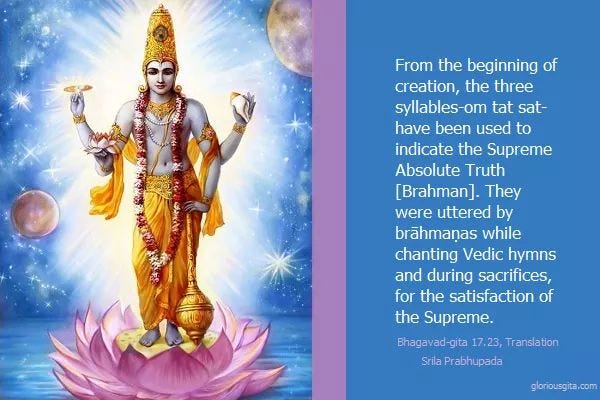 Syllables of Supreme — ”Om Tat Sat” | by Bhagavad Gita Daily | Medium