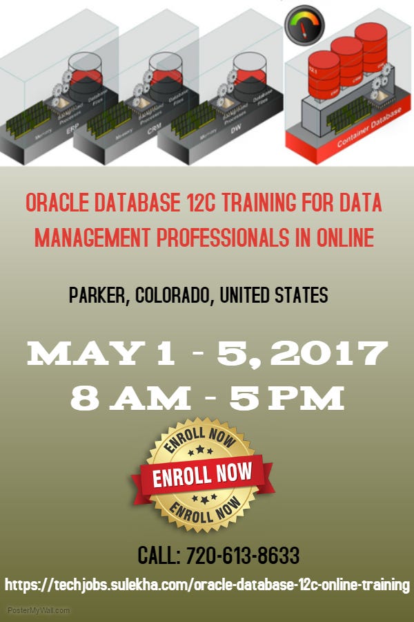 Oracle Database 12C Training For Data Management Professionals in ...