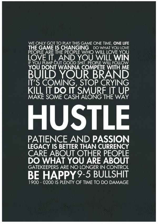 Hustle. Not hate.. I saw this great quote from the… | by Simon Head ...