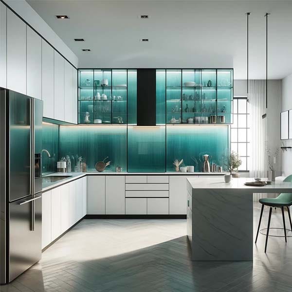 Back Painted Glass Kitchen Manufacturer | by Modish Modular Kitchen in ...