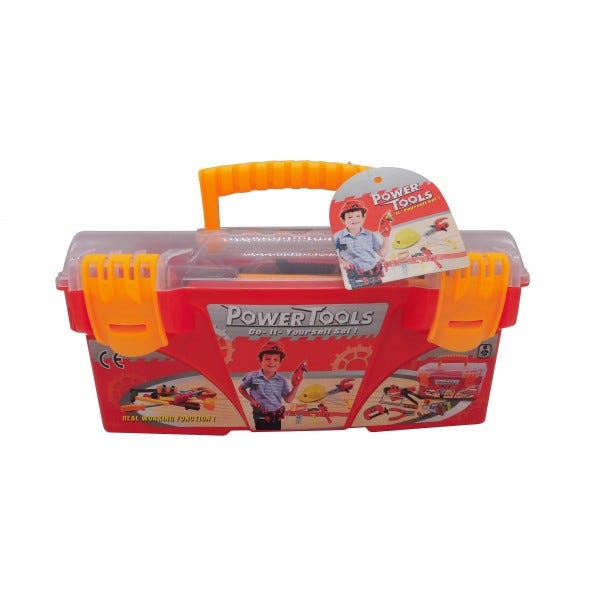 Power Toy Tools Construction Tool Box With 16 pcs Pretend Play Set | by ...