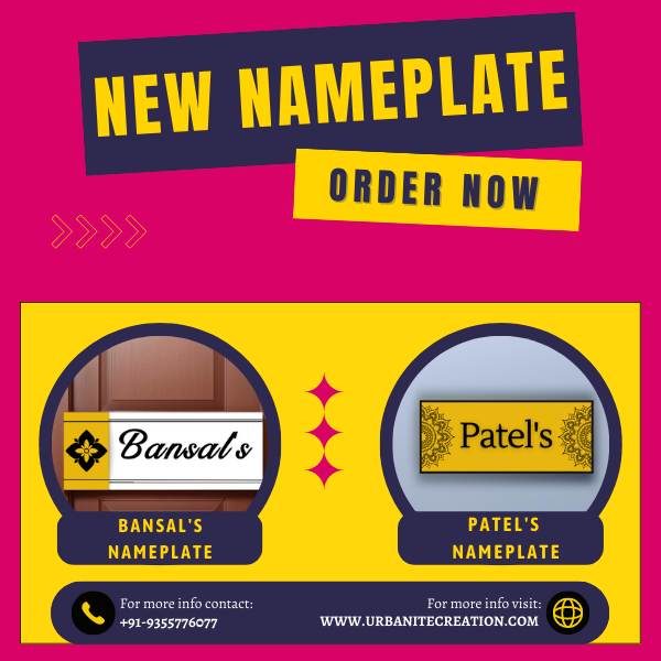 Unleash Your Creativity with Delhi NCR’s Premier Nameplate Maker ...