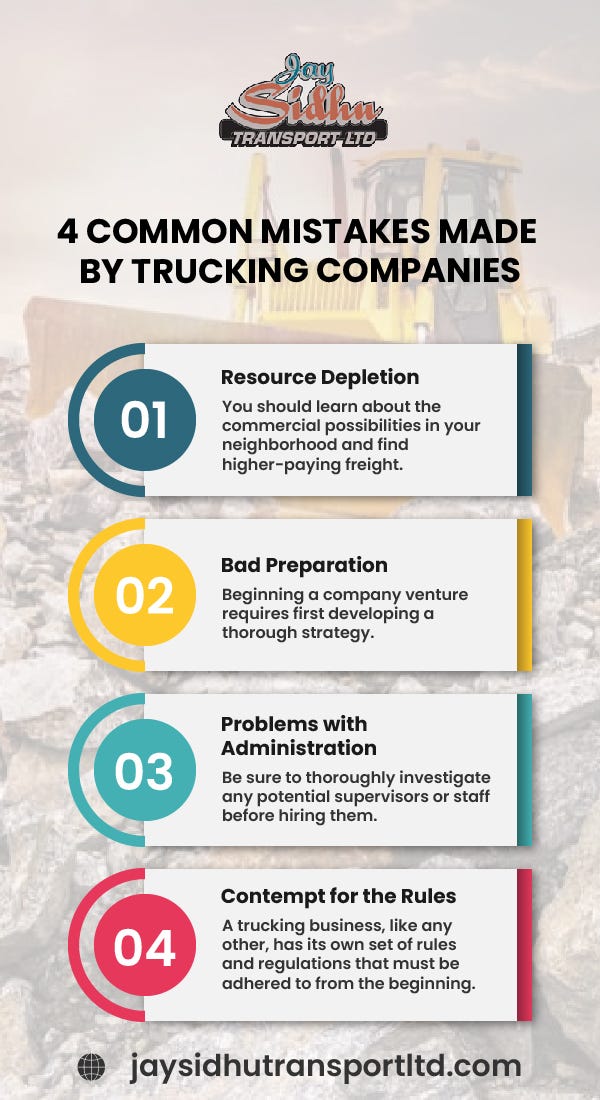 4 Common Mistakes Made by Trucking Companies - Jay Sidhu Transport Ltd ...