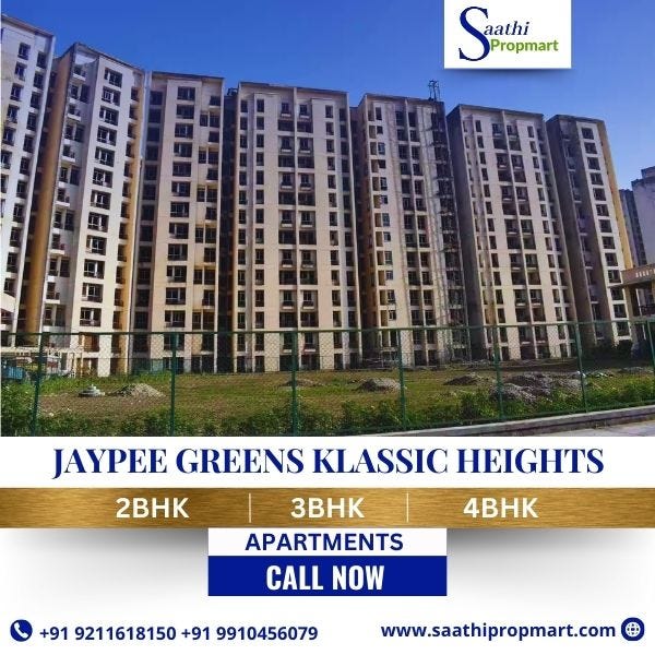 Luxurious 2 BHK, 3 BHK and 4 BHK Apartments at Jaypee Klassic Heights, Noida - saathipropmart ...