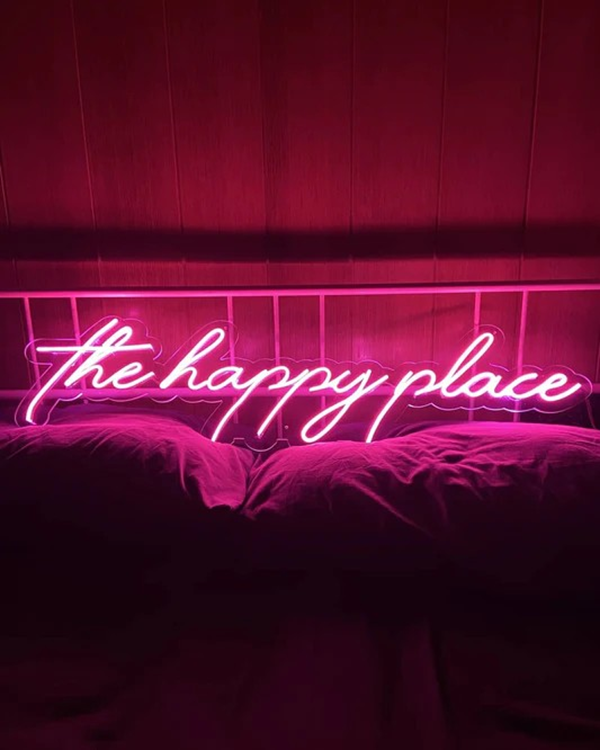 A HAPPY PLACE NEON SIGN. It is human nature to do things in a… | by ...