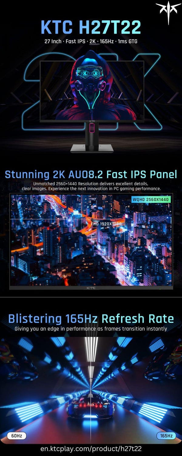 Buy Ktc H27t22 Gaming Demon X-27 Inch Oled Gaming Monitor - Ktcplay - Medium