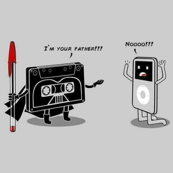 Evolution of music players. Like the image suggests, technology is ...