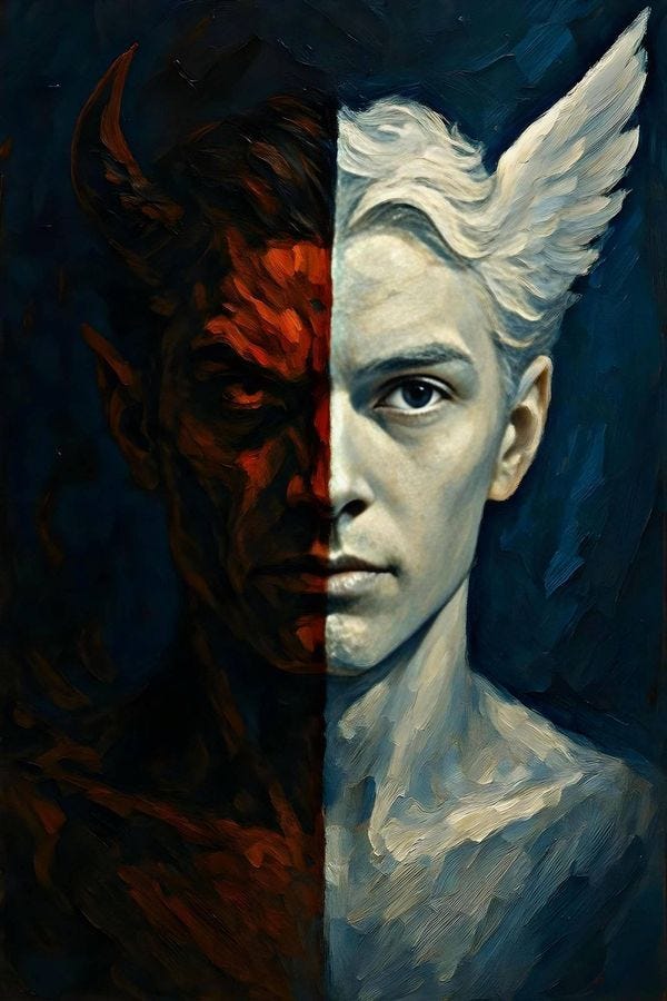 The Art of Being Both : Devil or Angel | by Marzio Salvatore | Nov ...