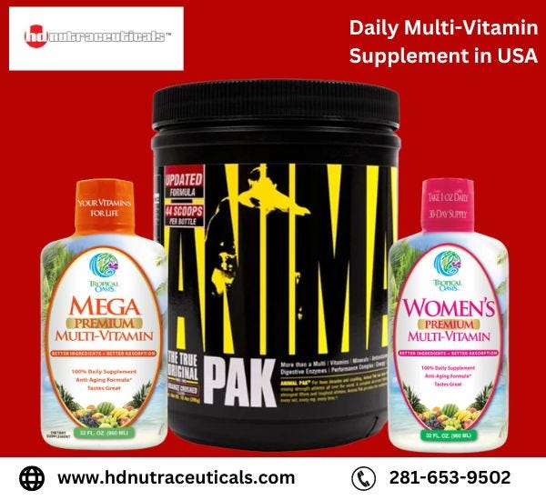 Best Daily Multi-Vitamin Supplement in USA - HD Nutraceuticals - Medium