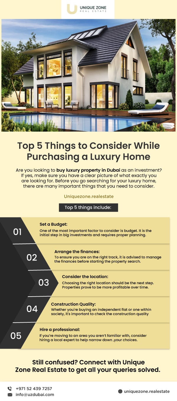Top 5 Things to Consider While Purchasing a Luxury Home | by Unique ...