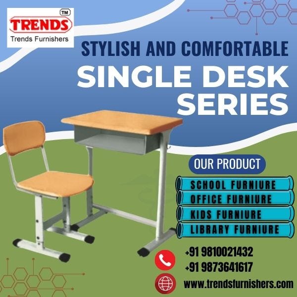 Durable and Stylish Single Desk Classroom Furniture in Delhi | by ...