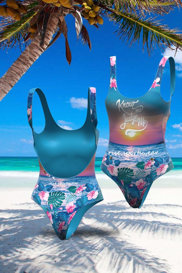Bathing suits outfits-Low Back High Leg One Piece Swimsuit Custom ...
