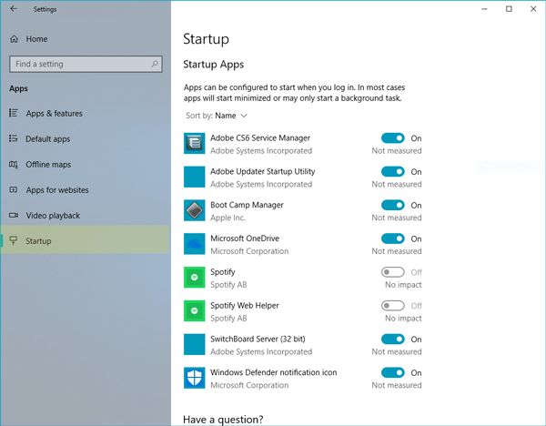 How to manage Startup Apps via Windows 10 Settings | by krupkz | Medium