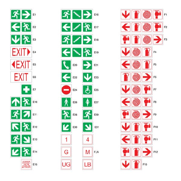 Fire Safety Signs Help People to Reach for Exit Ways Safely and Quickly ...