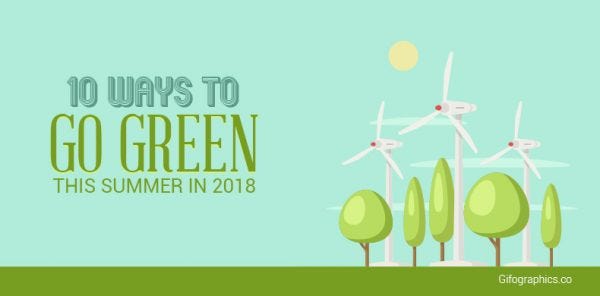 10 Ways To Go Green This Summer In 2018 [Infographic] | by Gifographics ...