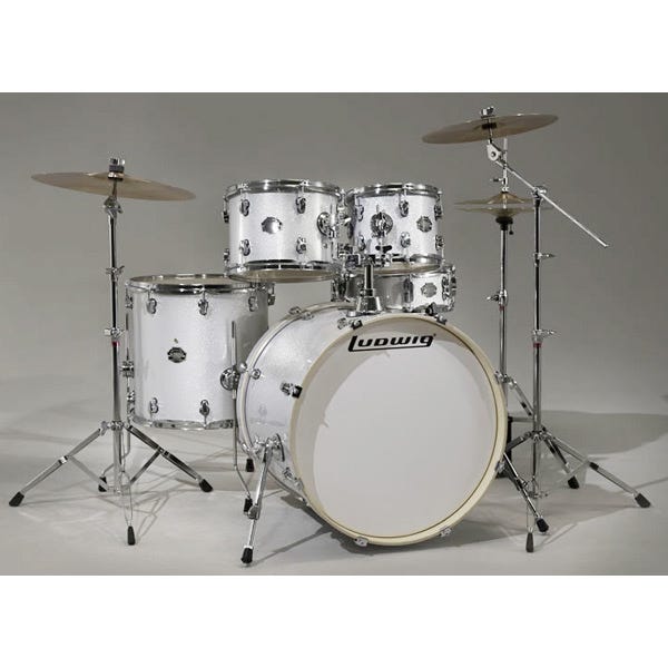 LUDWIG ELEMENT 5 PIECE DRUM KIT — WHITE SPARKLE | by Kids Guitar ...