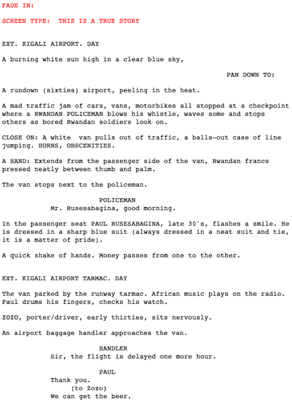 Page One: “Hotel Rwanda” (2004) - Go Into The Story