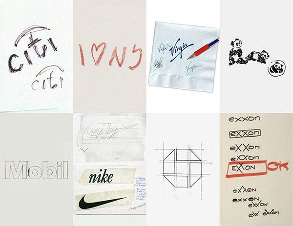 Logo Sketches Of Famous Brands. Have you ever wondered what are the ...
