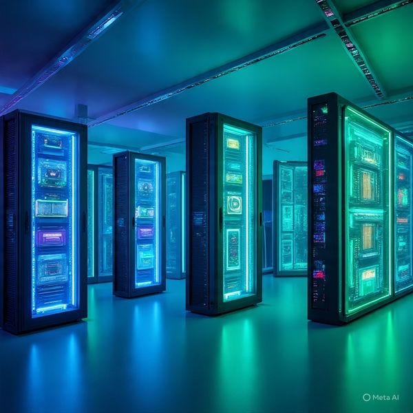 Invention of the supercomputer. image generated by author from meta ai ...