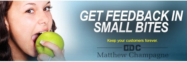 Get feedback in small bites. An excellent practice to engage your… | by ...