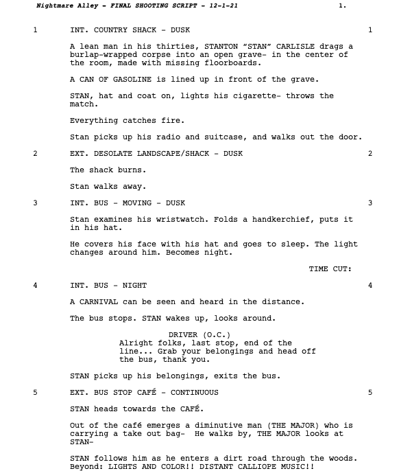 Page One: “Nightmare Alley” (2021) - Go Into The Story
