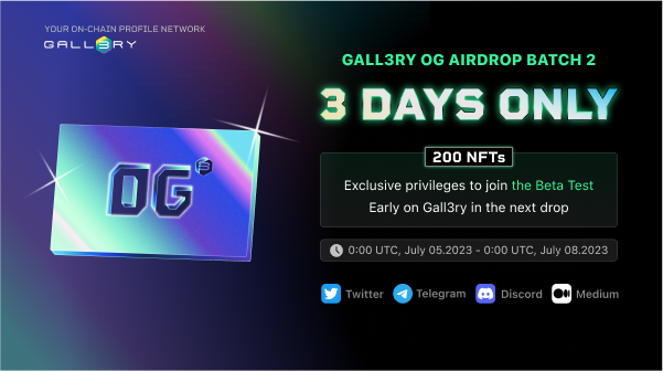 3 days only to grab free OG NFTs We wanted to take a moment to thank ...