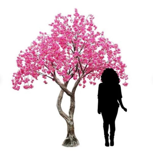 10ft Tall Large Fake Drooping Cherry Blossom Tree — 20 Interchangeable ...