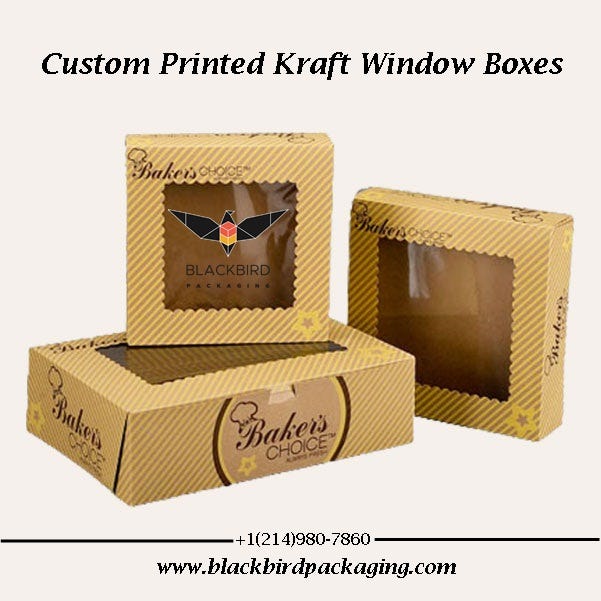 Important Features of Custom Printed Kraft Window Boxes | by Blackbird ...