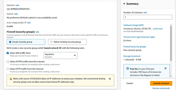 How To Set A Firewall Security Group To Allow Only And And Block Access To Ssh In