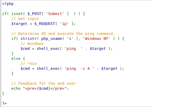 DVWA Command Injection - Sharmasaugat - Medium