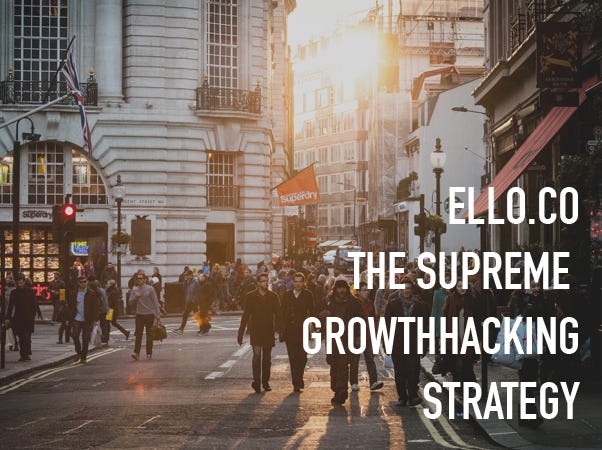 The Supreme Growth Hacking Strategy — Ello.co | by Ton van 't Noordende ...
