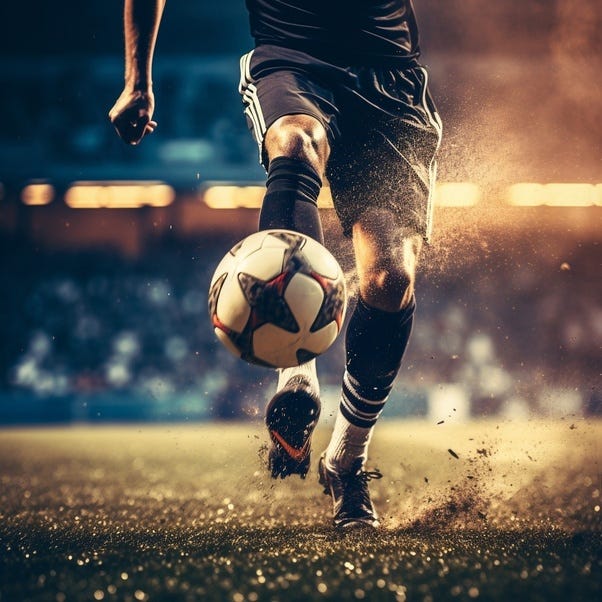 Following Through With A Soccer Kick