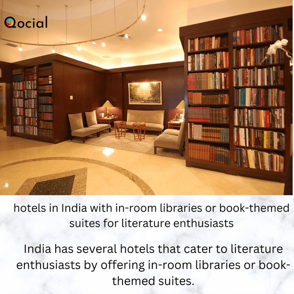 hotels in India with in-room libraries or book-themed suites for ...