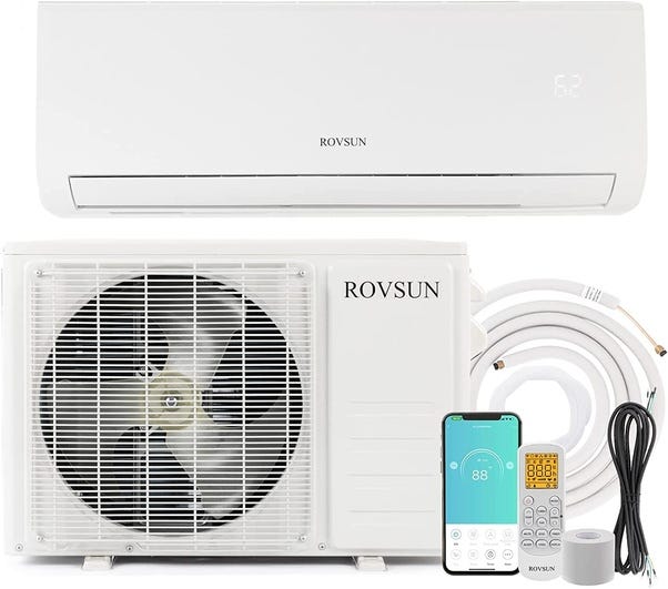ROVSUN 9,000 BTU Wifi Enabled Mini Split AC/Heating System with ...