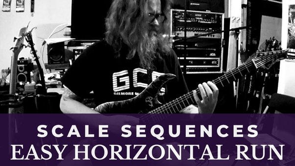 Easy Horizontal Run From Overlapping Scales — Lead Guitar Lesson on ...