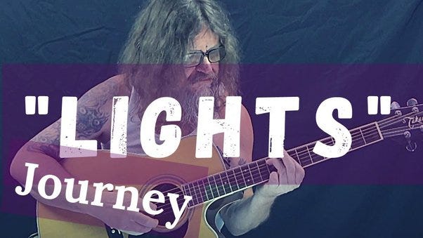 How To Play Easy Rendition of Lights By Journey (Acoustic Guitar Song ...