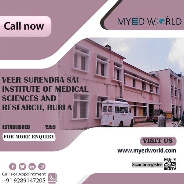 Veer Surendra Sai Institute of Medical Sciences and Research, Burla 2022–2023, Admission, Course ...