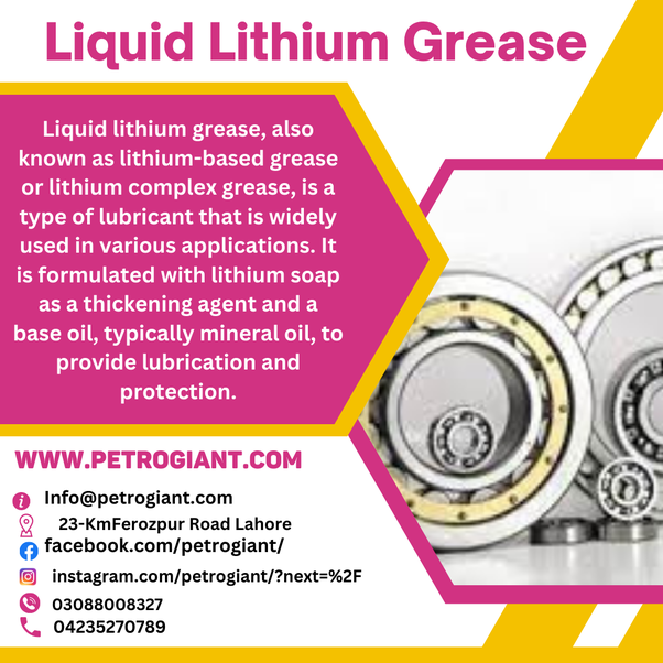 Liquid Lithium Grease - Petrogiant Lubricant - Medium