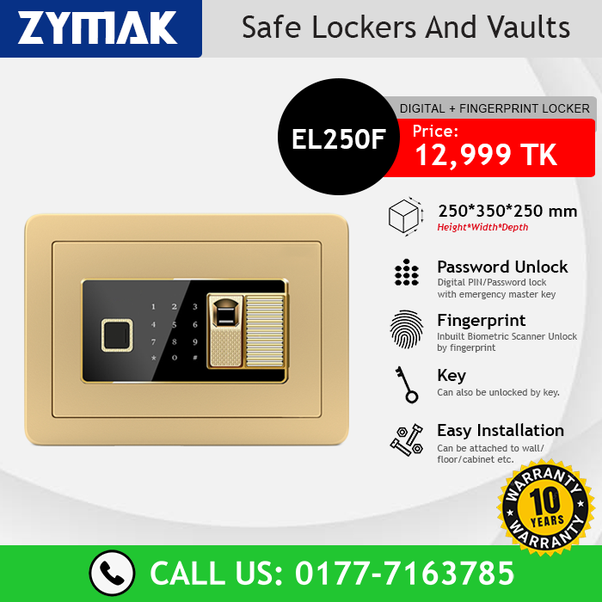 Fingerprint Sasfe Fingerprint Safe Box Price in Bangladesh — Zymak EL ...