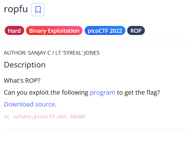 Picoctf Ropfu Ctf Writeup Rop Exploitation Guide By Advdebug Medium