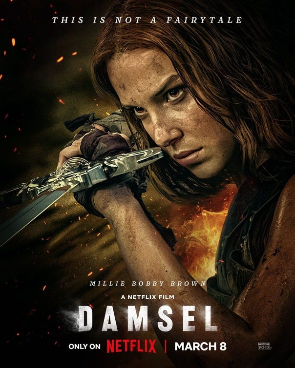 Single Sentence Movie Review: Damsel (2024). Damsel goes through all the good motions or ...