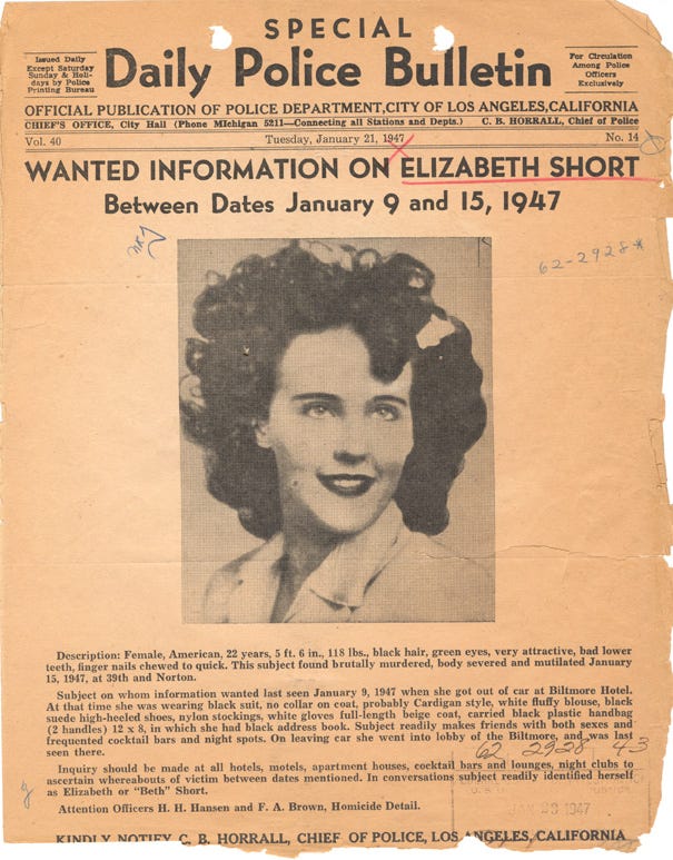 The ‘Black Dahlia’: Was Elizabeth Short the only victim? | by John ...