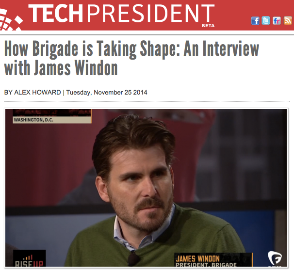 TechPresident Interview: Brigade’s James Windon | by Brigade | Brigade ...