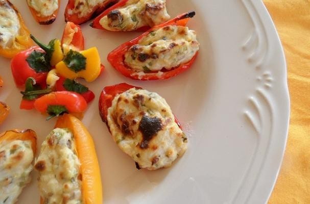 How To Make Cream Cheese Stuffed Baby Bell Pepper Appetizer | Recipe ...