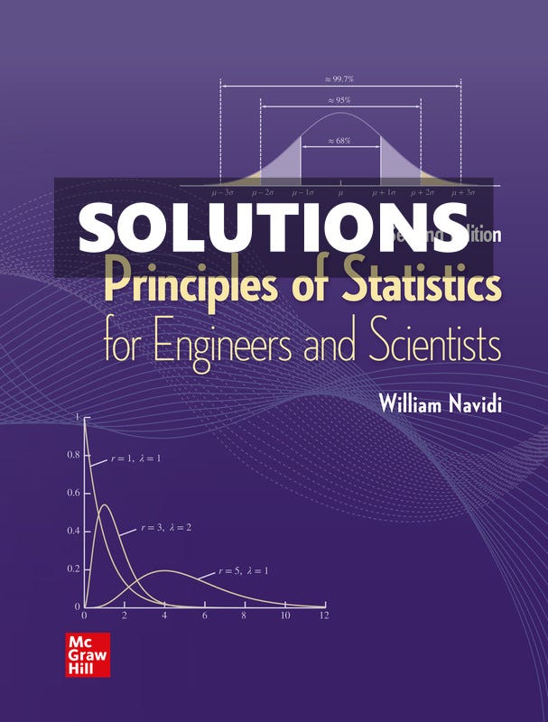 Solutions Manual for Principles of Statistics for Engineers and ...