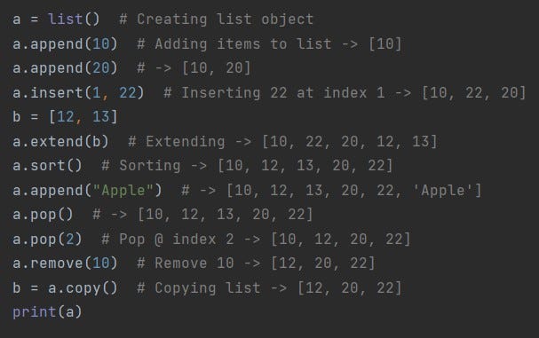 Collections in PYTHON - Govinda Godse - Medium