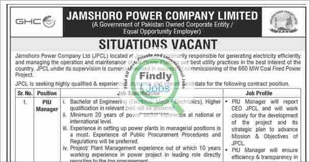 JPCL Jobs 2024 Jamshoro Power Company Limited - Findly Jobs - Medium