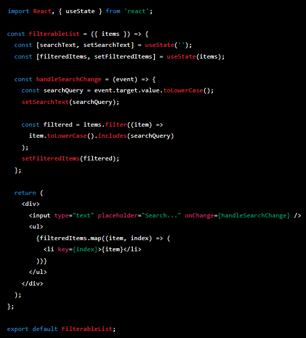 How to Search and Filter Components in React? | by Jasmin Kapuriya ...