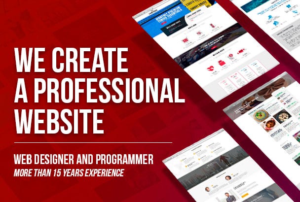 WE CREATE PROFESSIONAL WEBSITE. I will create a professional website ...